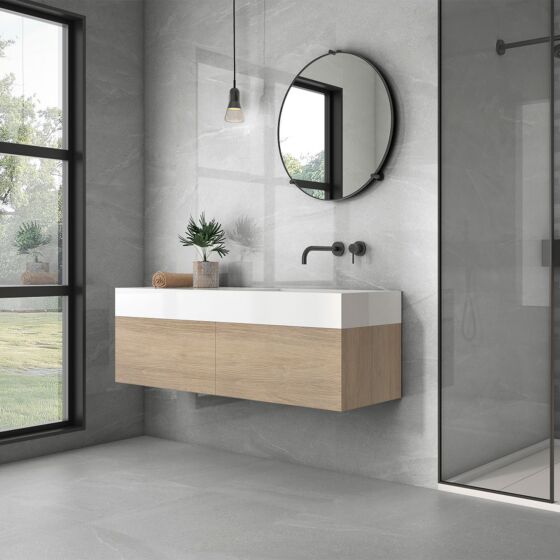 Norwick Grey Matt Porcelain Tile 595x595mm